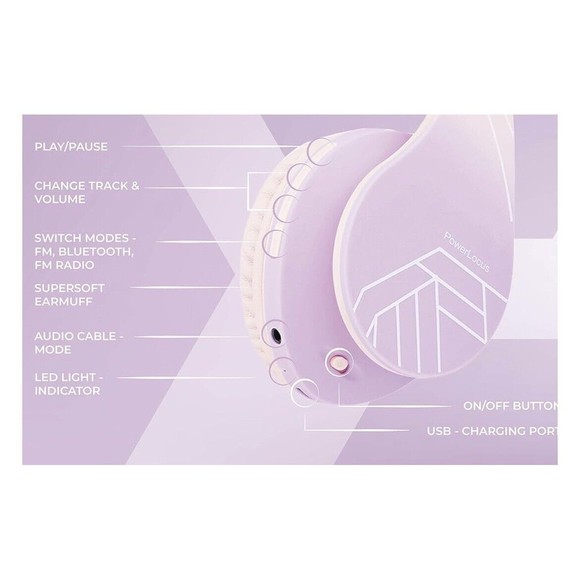 Power Locus | Headphones | Headphones Powerlocus P2 Kids Princess ...